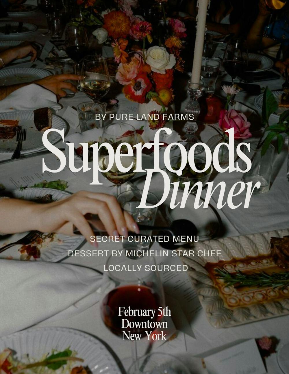 Superfoods dinner in NYC | Partiful