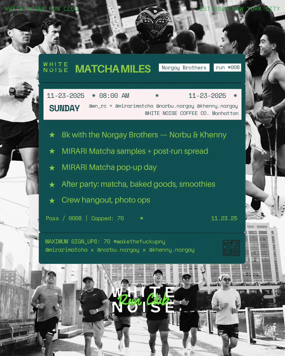 WHITE NOISE RUN CLUB _matcha_m… | Partiful