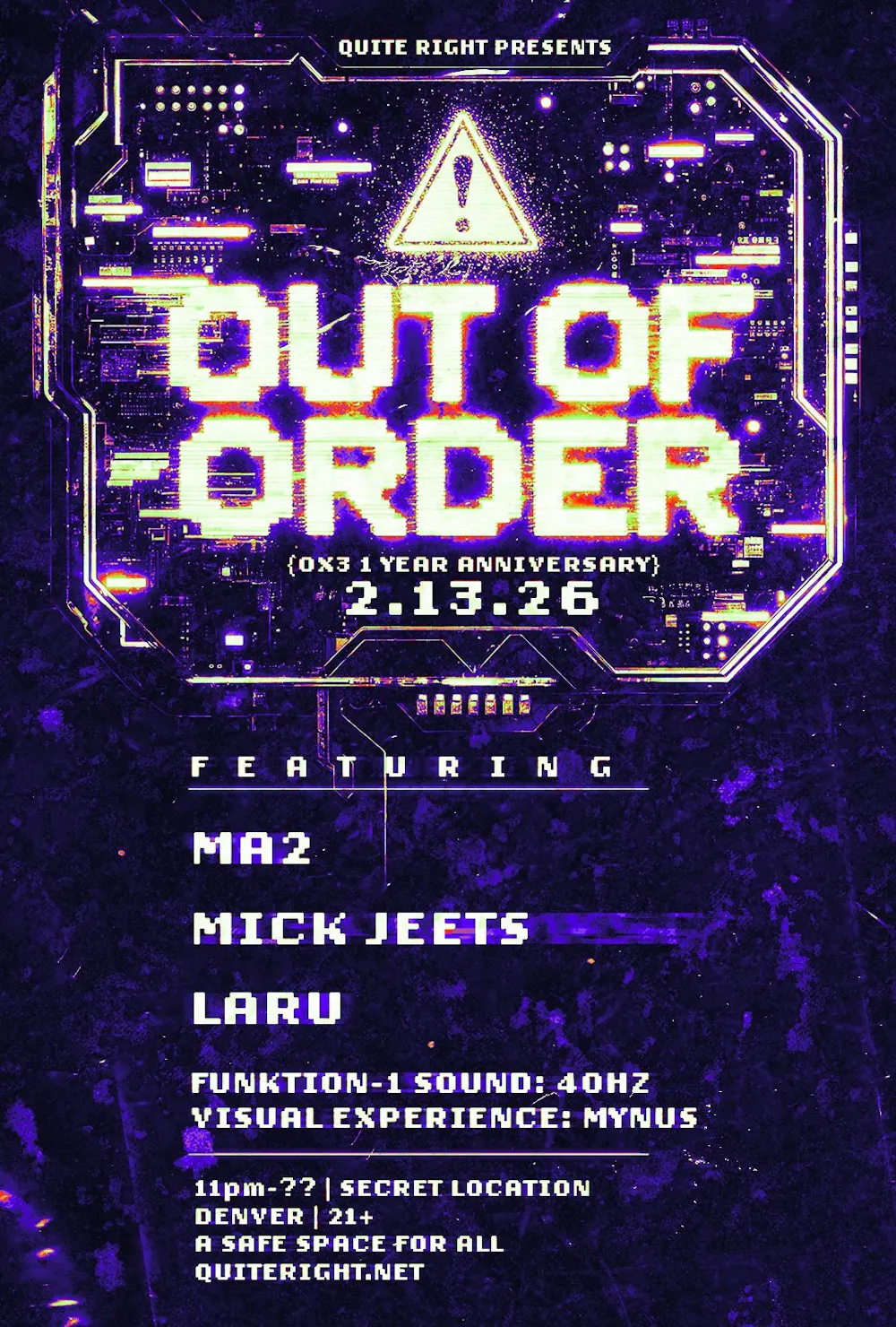 Out of Order [OX3 1 YEAR] | Partiful