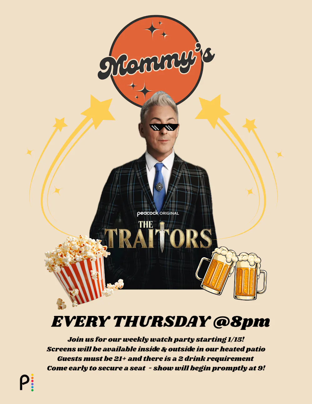 Traitors Watch Party at Mommy'… | Partiful