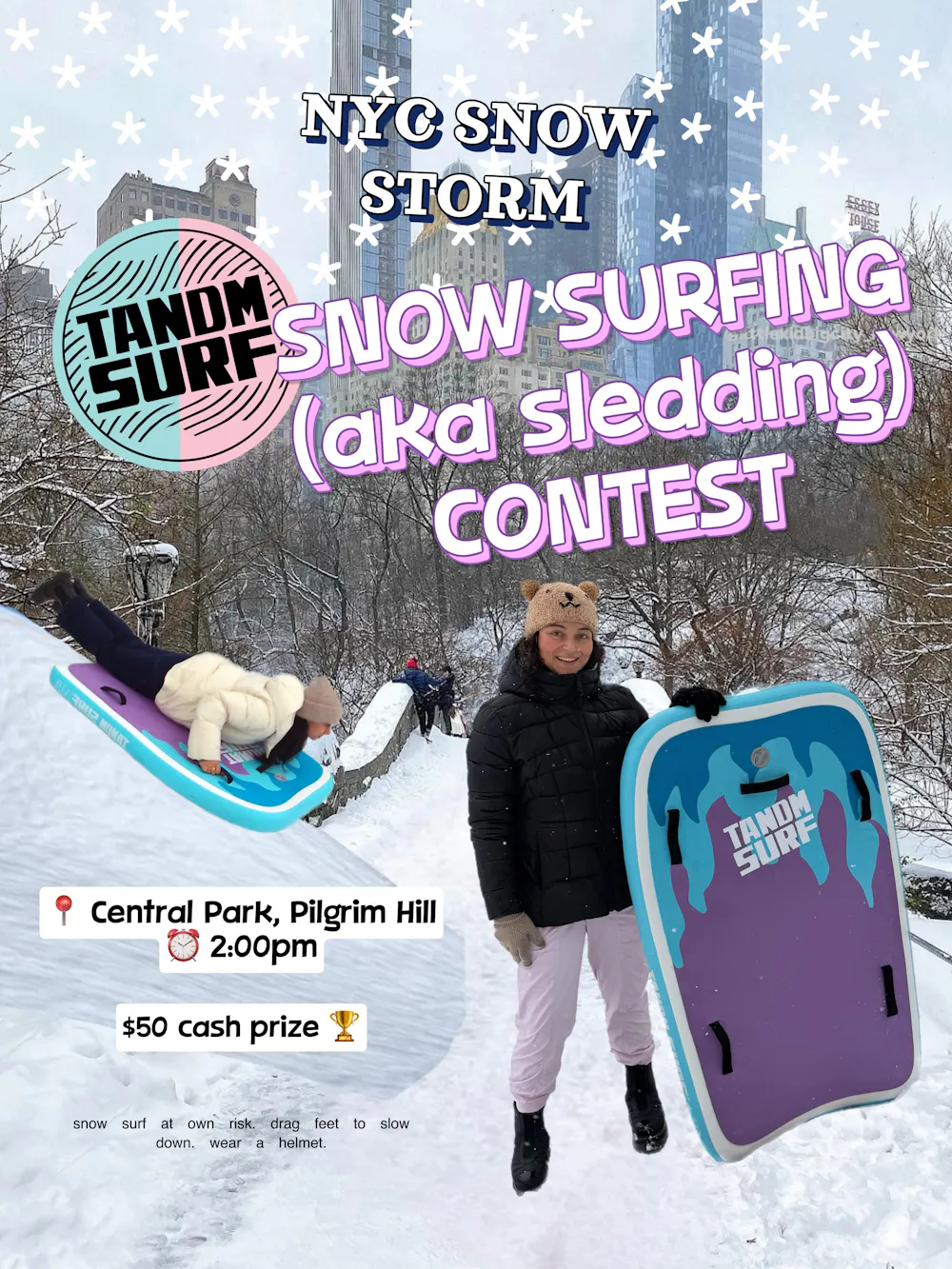 TANDM Snow Surf Contest in Cen… | Partiful