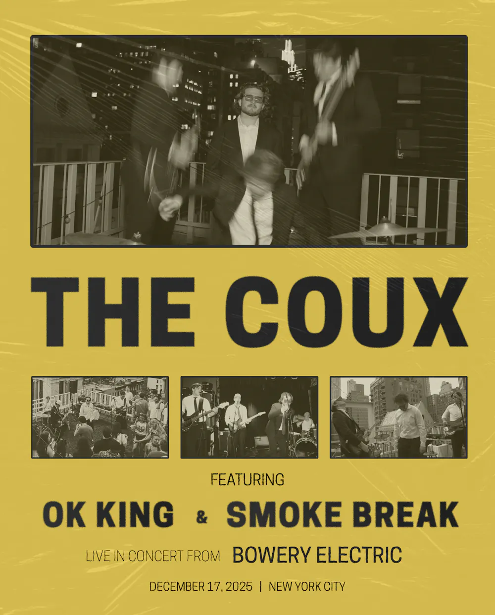 OK KING, THE COUX, SMOKE BREAK… | Partiful