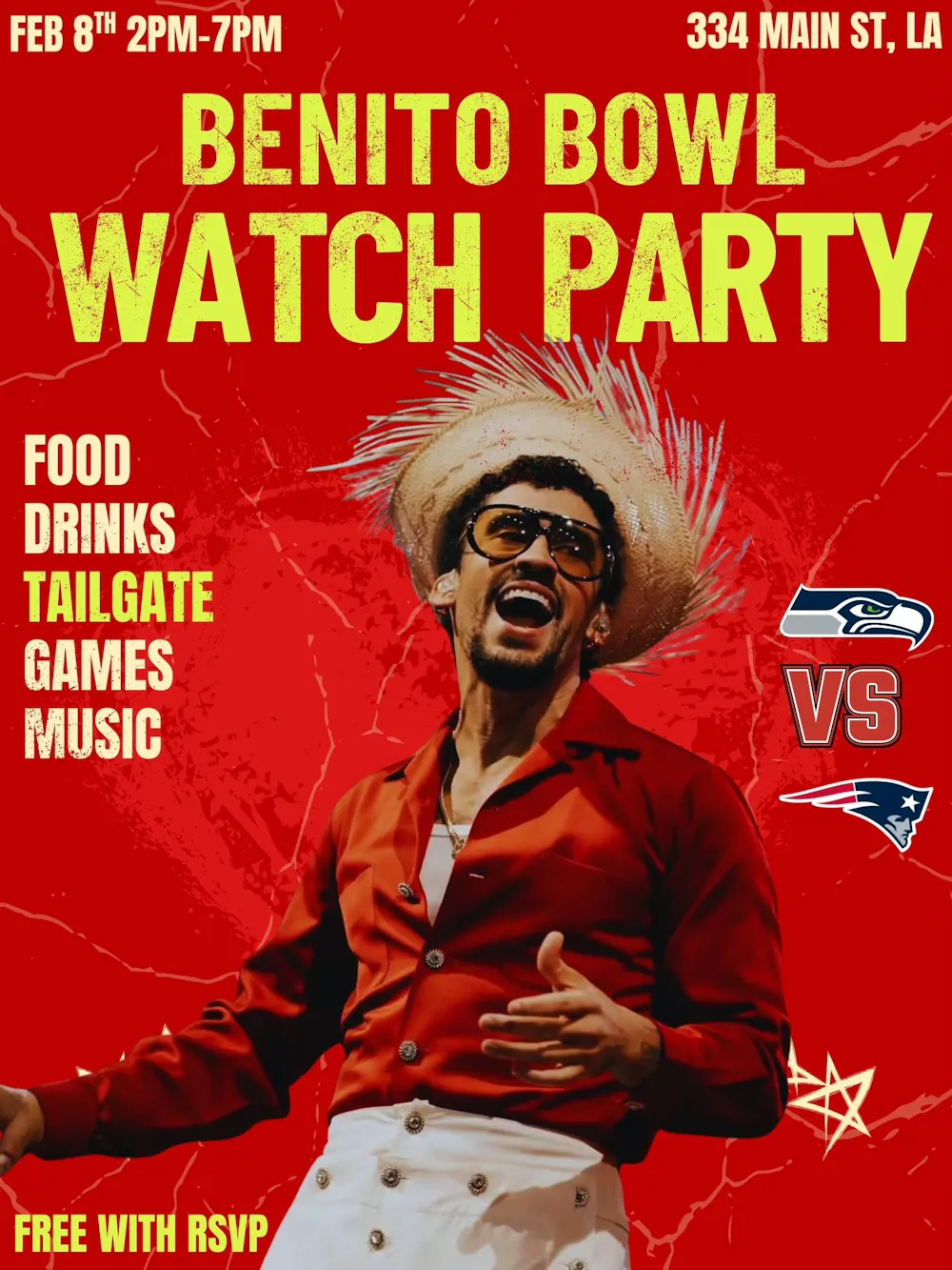 Benito Bowl: Super Bowl Watch … | Partiful
