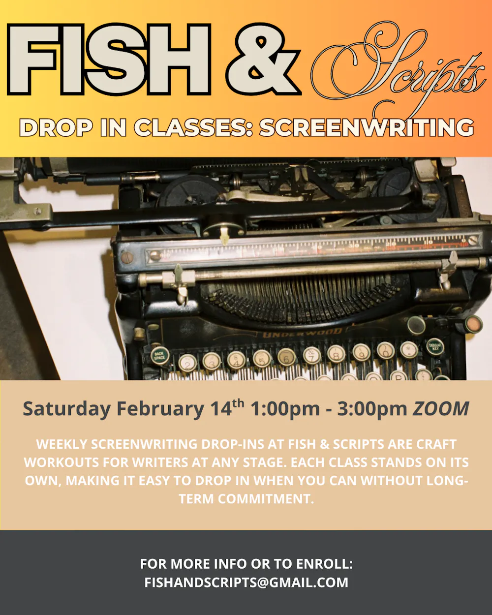 Fish & Scripts Screenwriting D… | Partiful