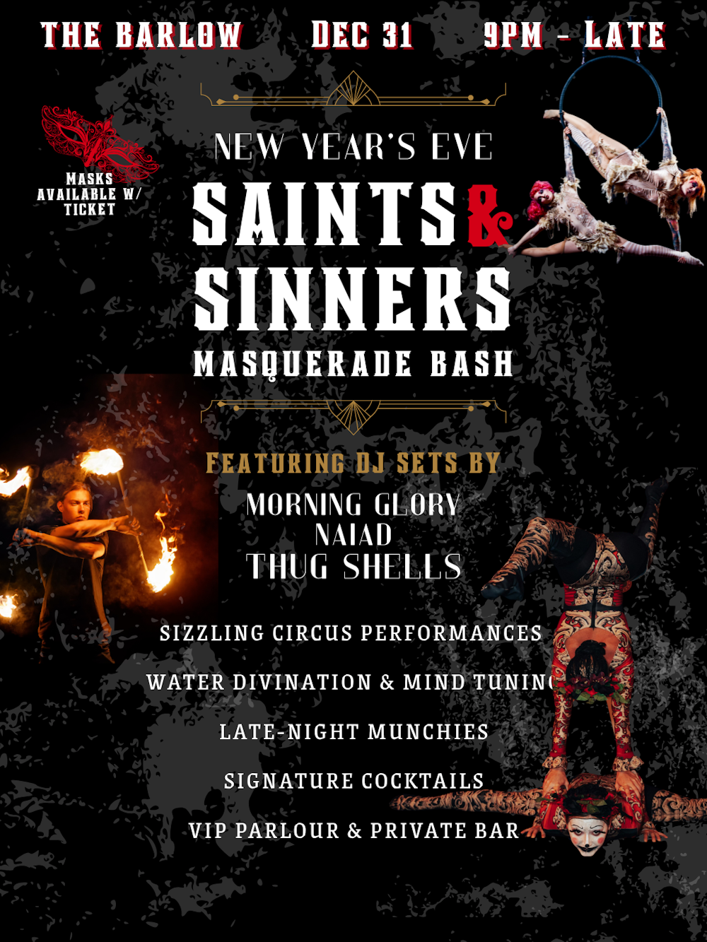 NYE Saints and Sinners Masquer… | Partiful