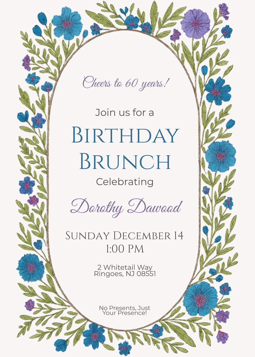 Cheers to 60 years! Dorothy's … | Partiful