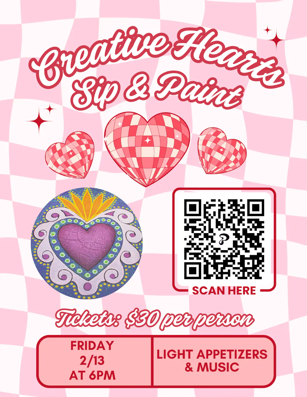 Creative Hearts Sip & Paint | Partiful