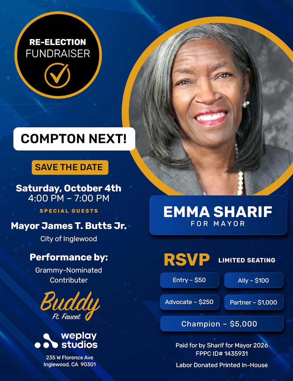 Compton Next! Mayor Emma Shari… | Partiful