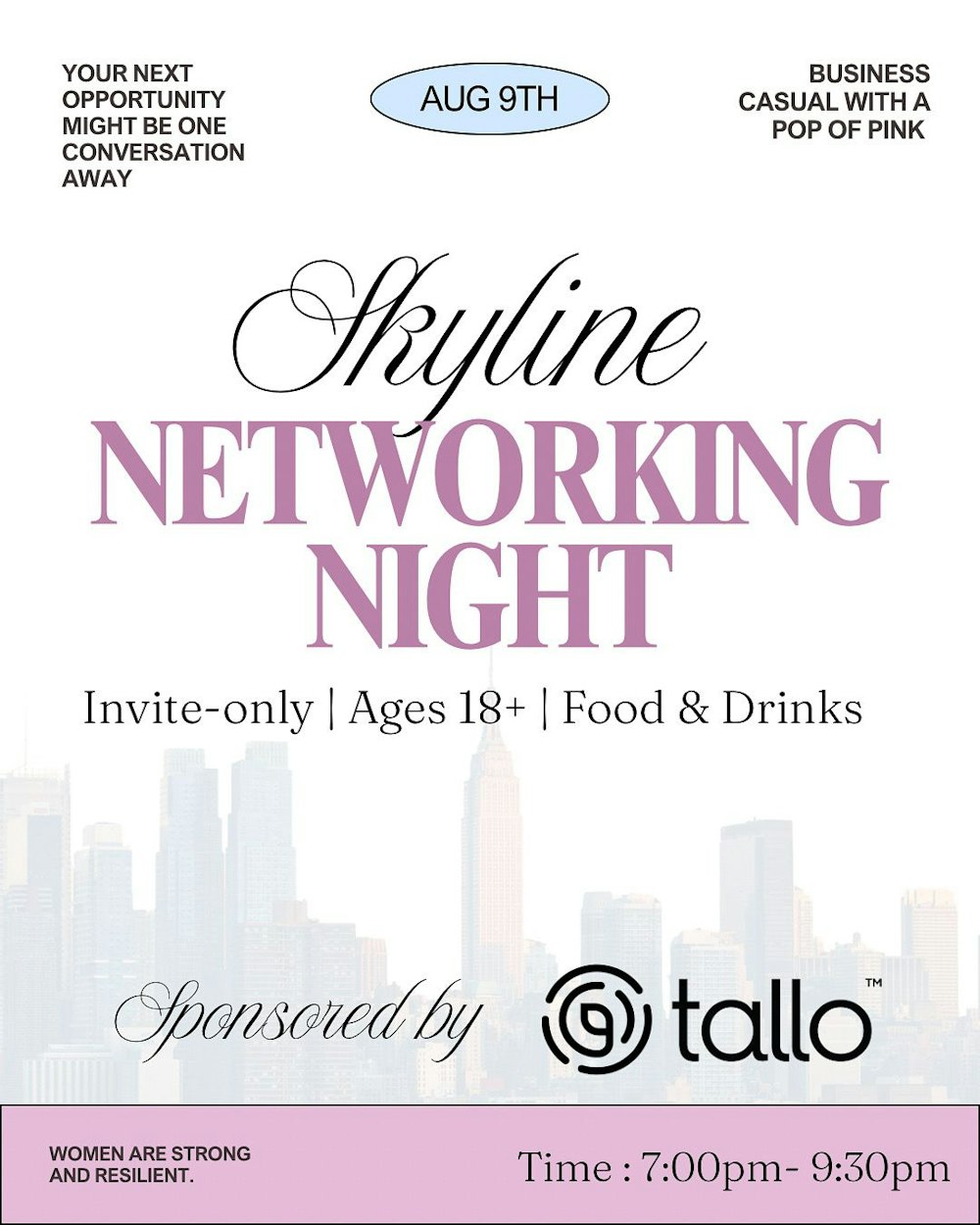 Skyline Networking Night | Partiful