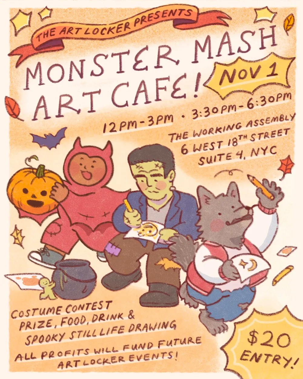 monster mash art cafe / MASKED… | Partiful