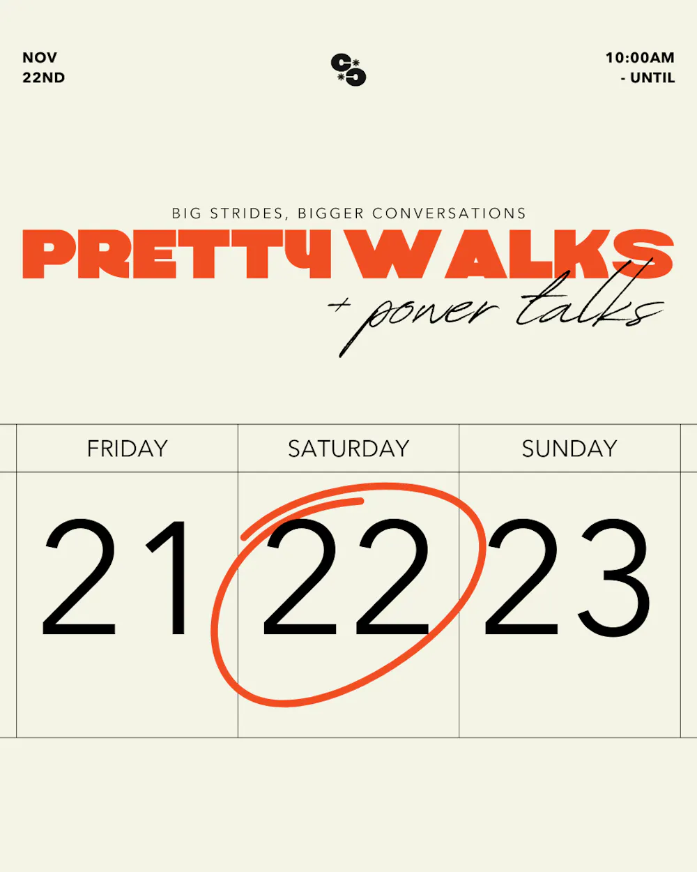 Pretty Walks + Power Talks | Partiful