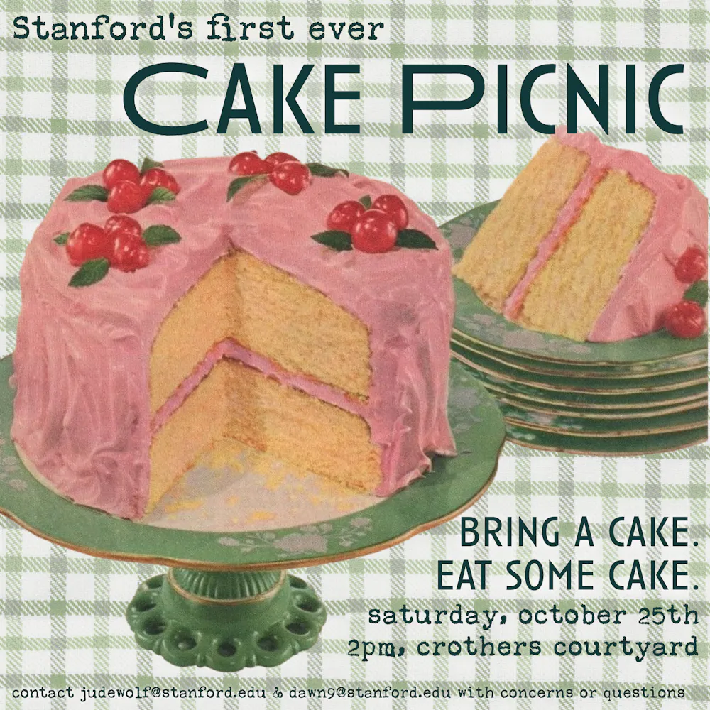 STANFORD CAKE PICNIC for CHARI… | Partiful