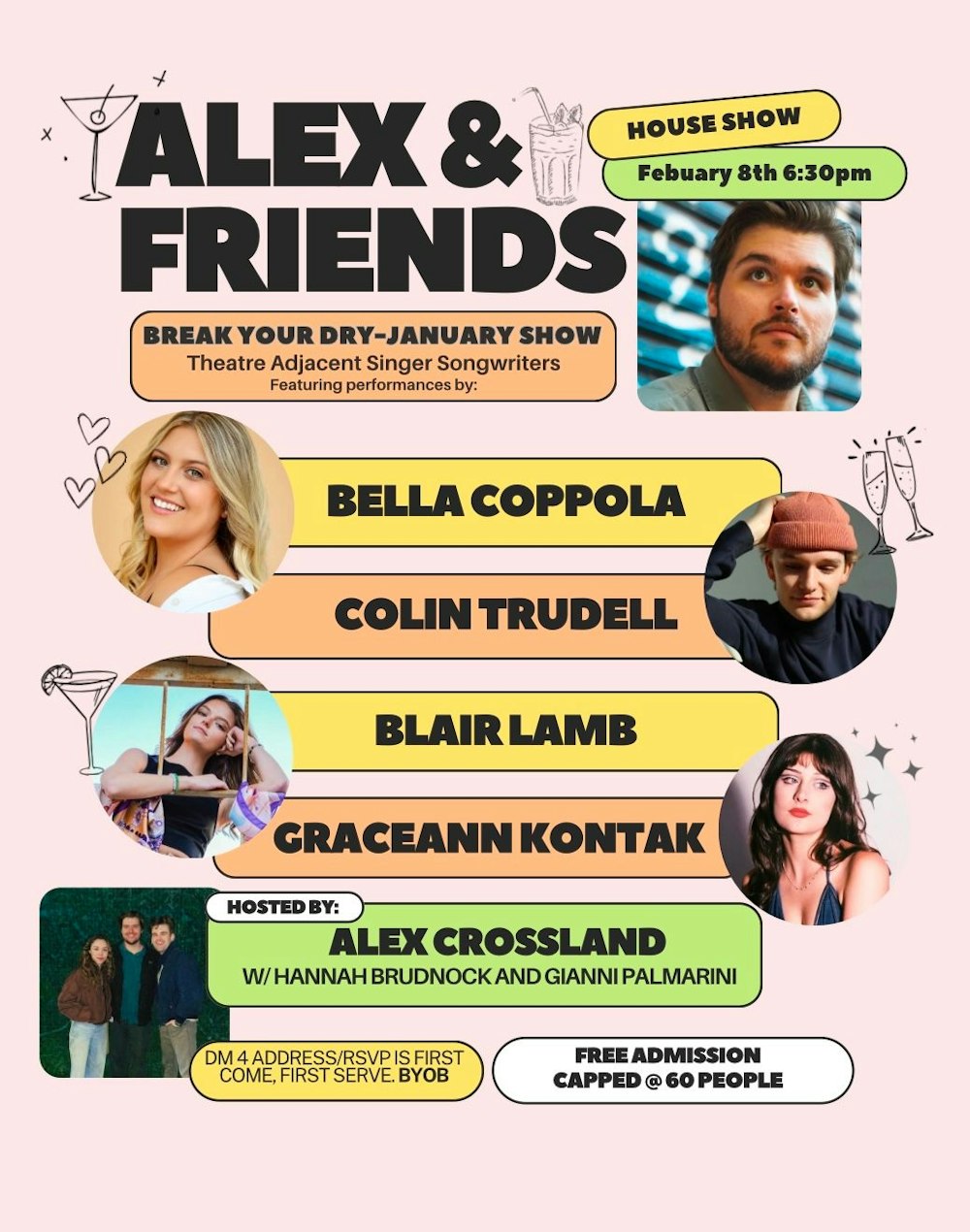 Alex & Friend’s House Show 2/8 | Partiful