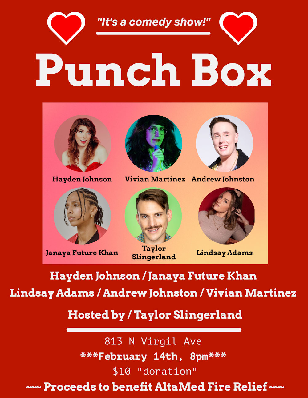 Punch Box Comedy - Fire Benefi… | Partiful