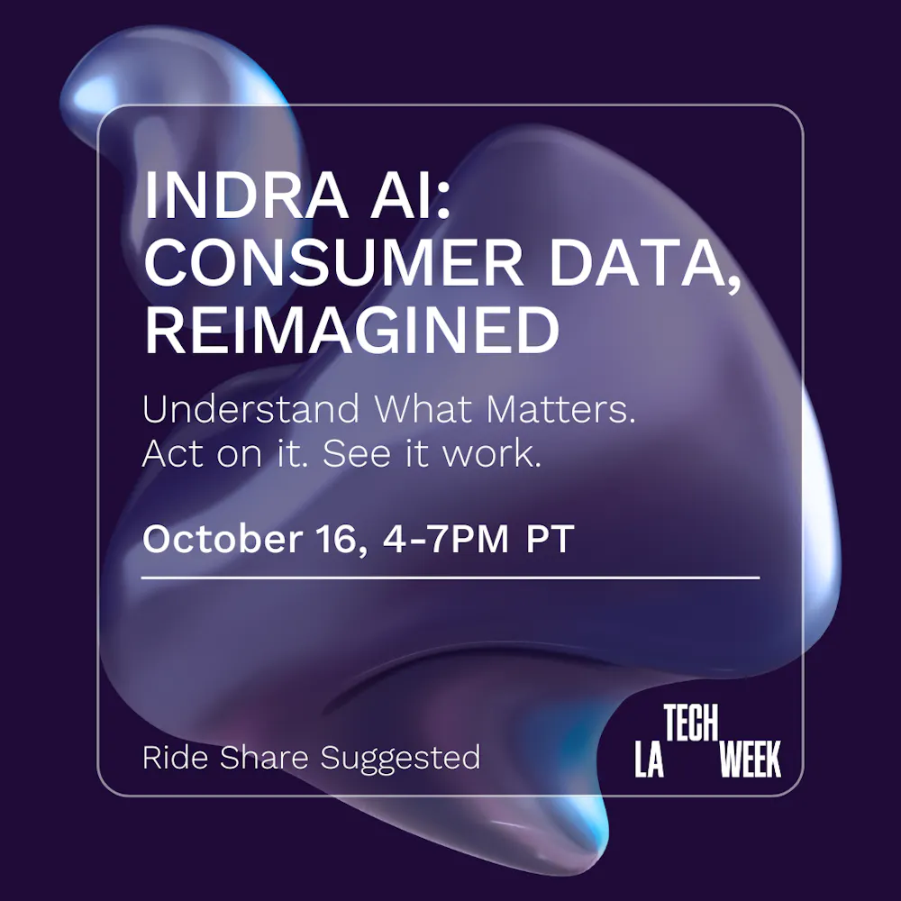 Indra AI: Consumer Data, Reima… | Partiful