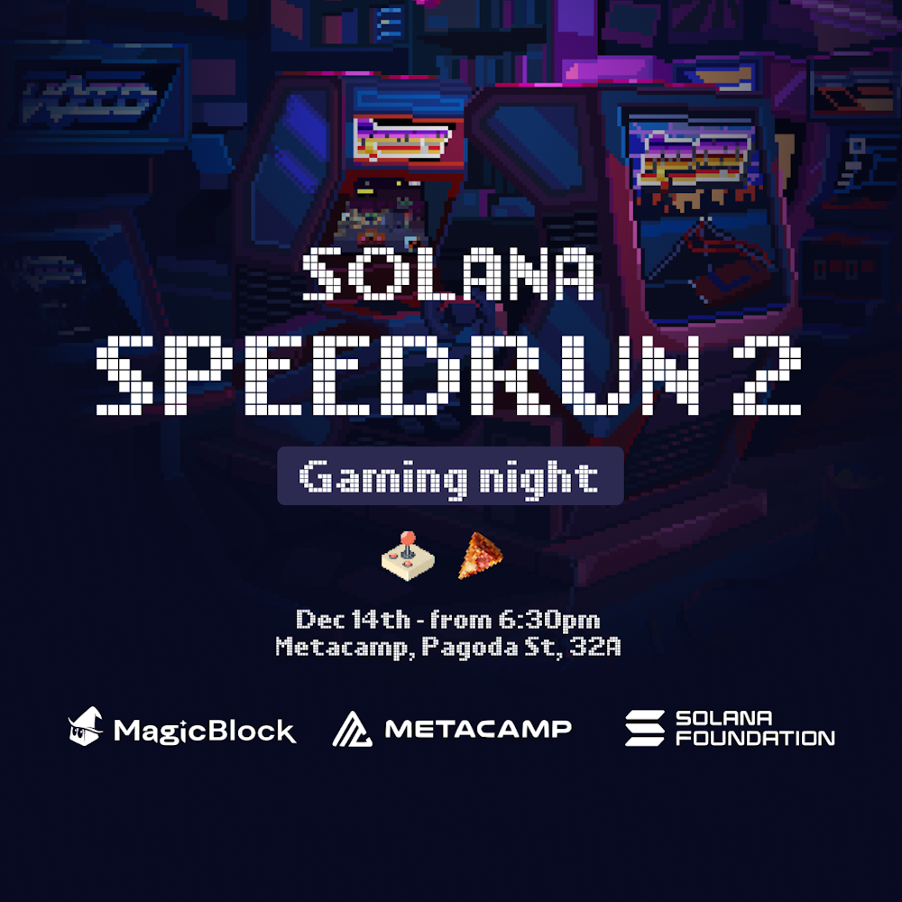 Solana Speedrun Gaming night | Partiful